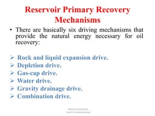 Oil Recovery and reservoir engineeringff | PDF
