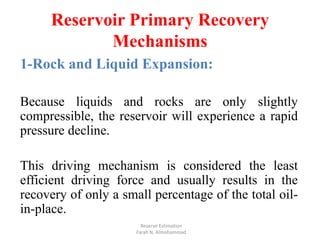 Oil Recovery and reservoir engineeringff | PDF