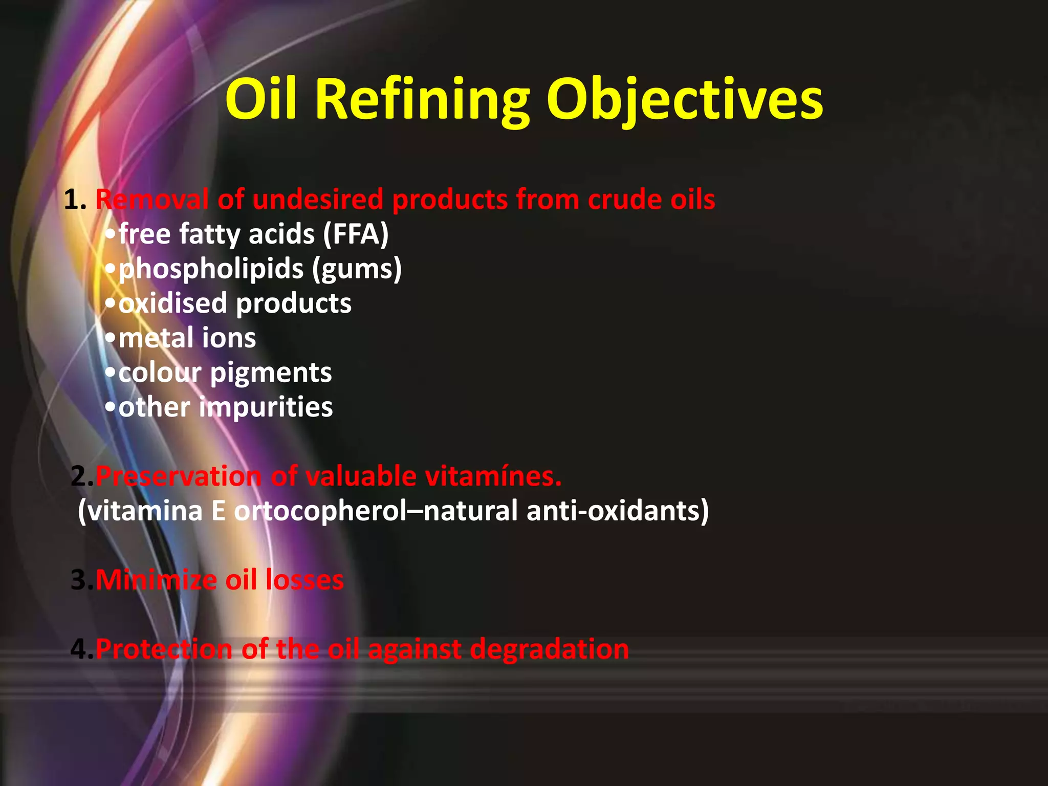 Oil refinery(degumming process) | PPTX