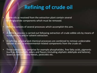 Oil refinery(degumming process) | PPTX