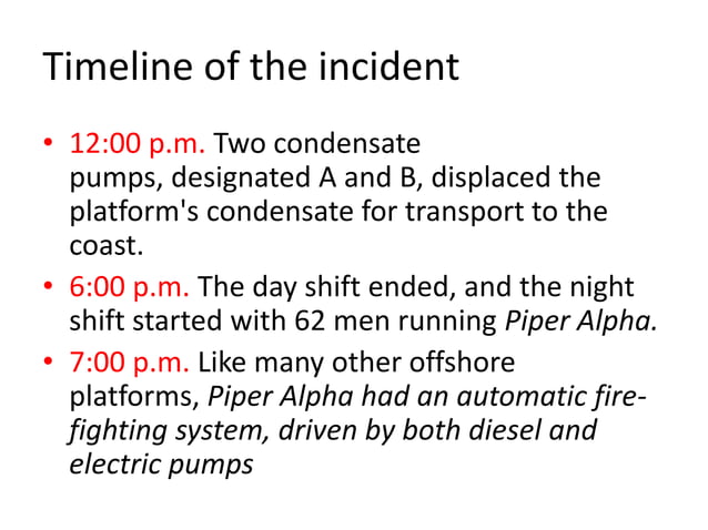 Oil rig disaster piper alpha | PPTX | Disasters