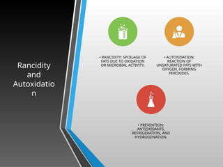 Oils and Fats: Chemical Reactions & Analysis | PPT