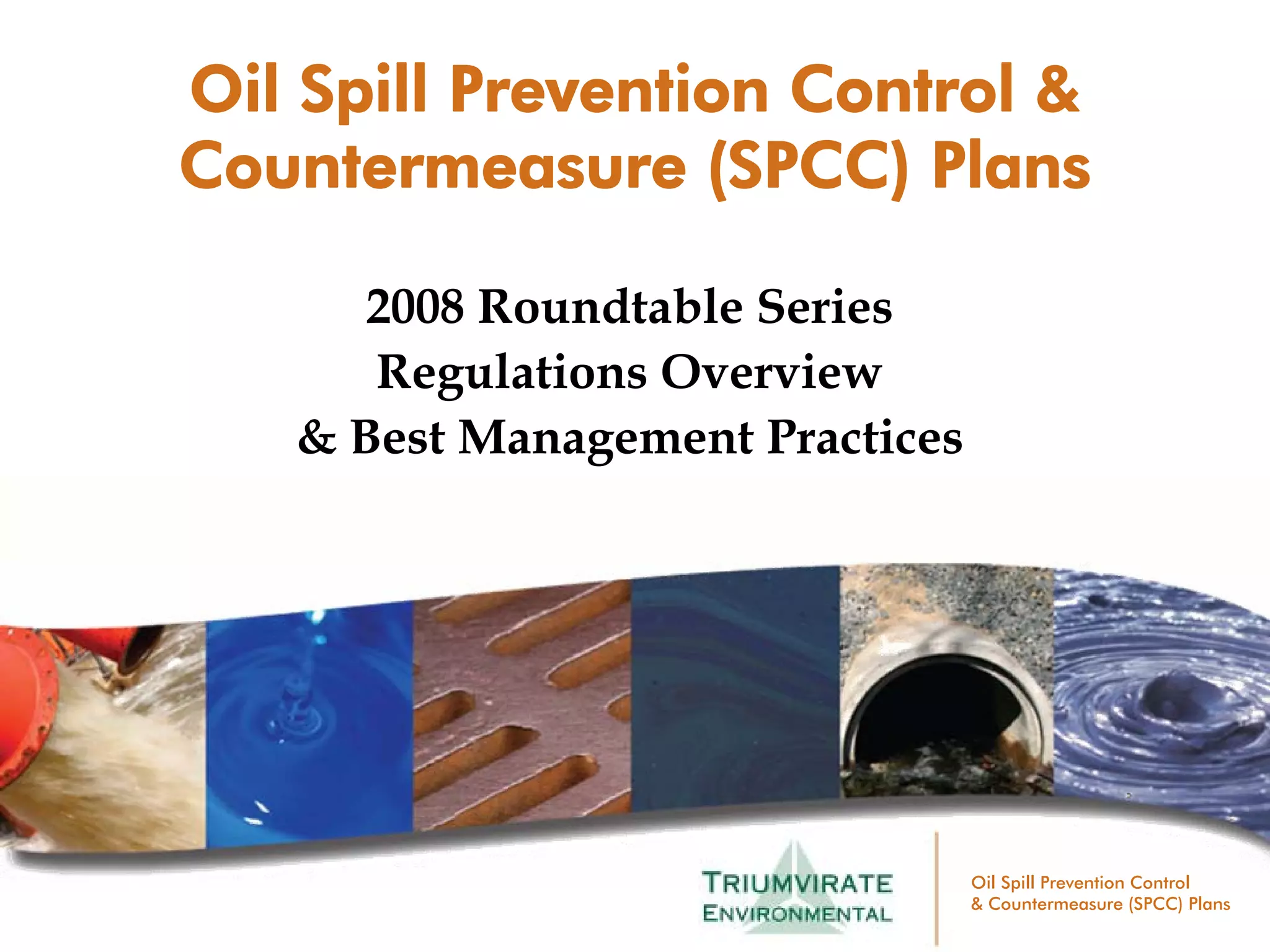 Triumvirate Environmental OIL SPCC Planning | PDF | Business | Business and Finance