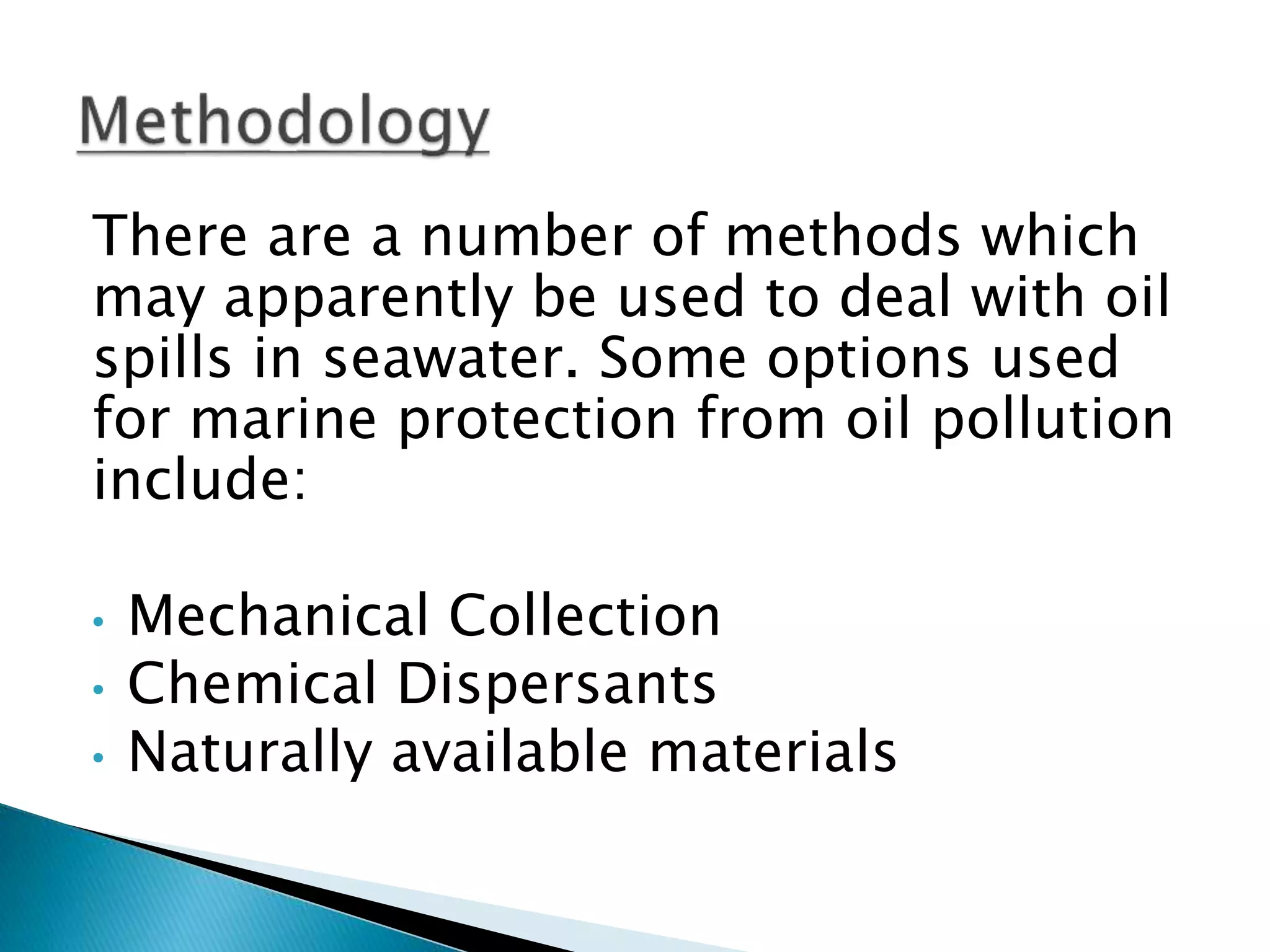 Oil spill (Causes, Control and Prevention) | PPTX