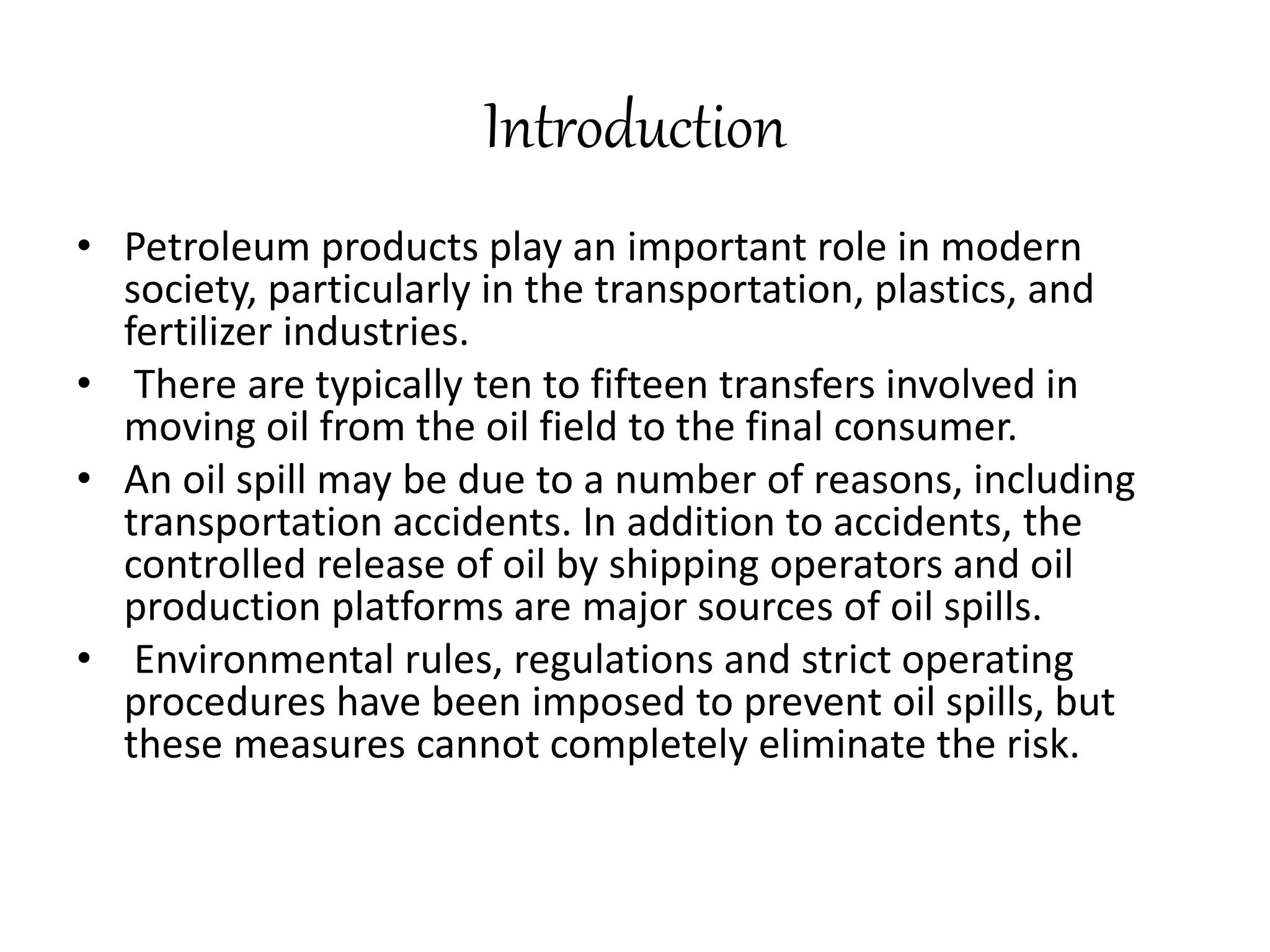 Oil spill | PPTX