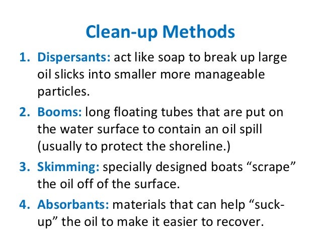 Oil spill cleanup