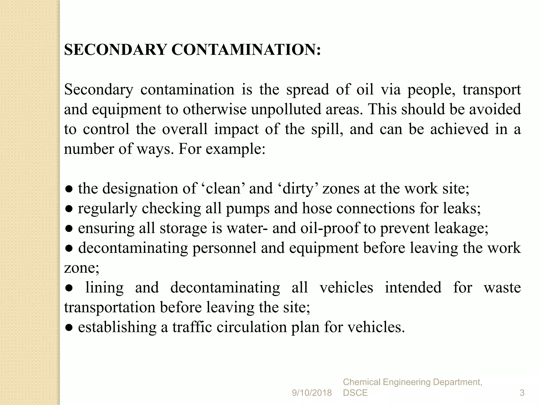 Oil spill management | PPTX