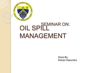 Oil spill management | PPT