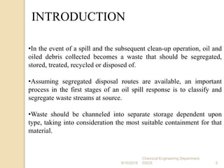 Oil spill management | PPTX