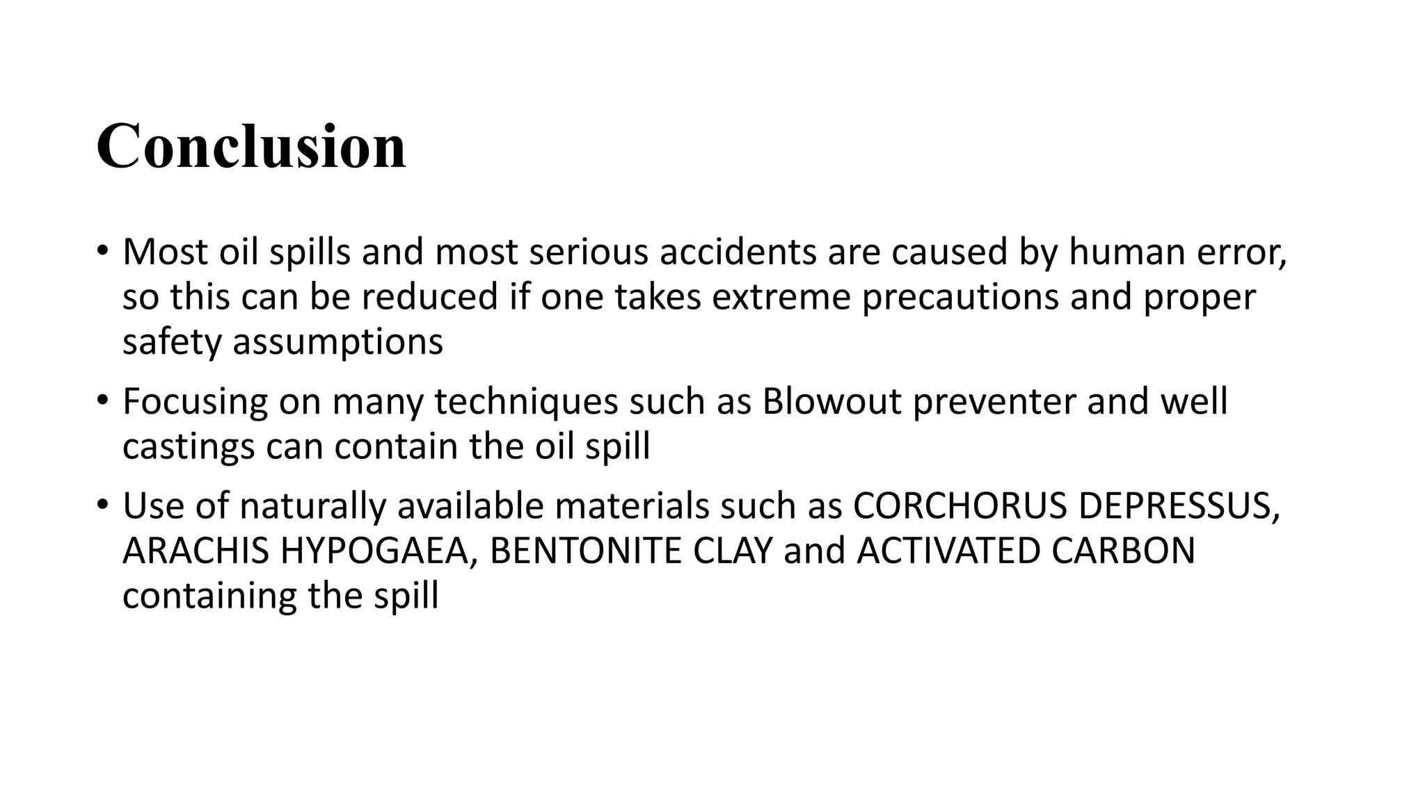 Oil spill presentation | PPTX