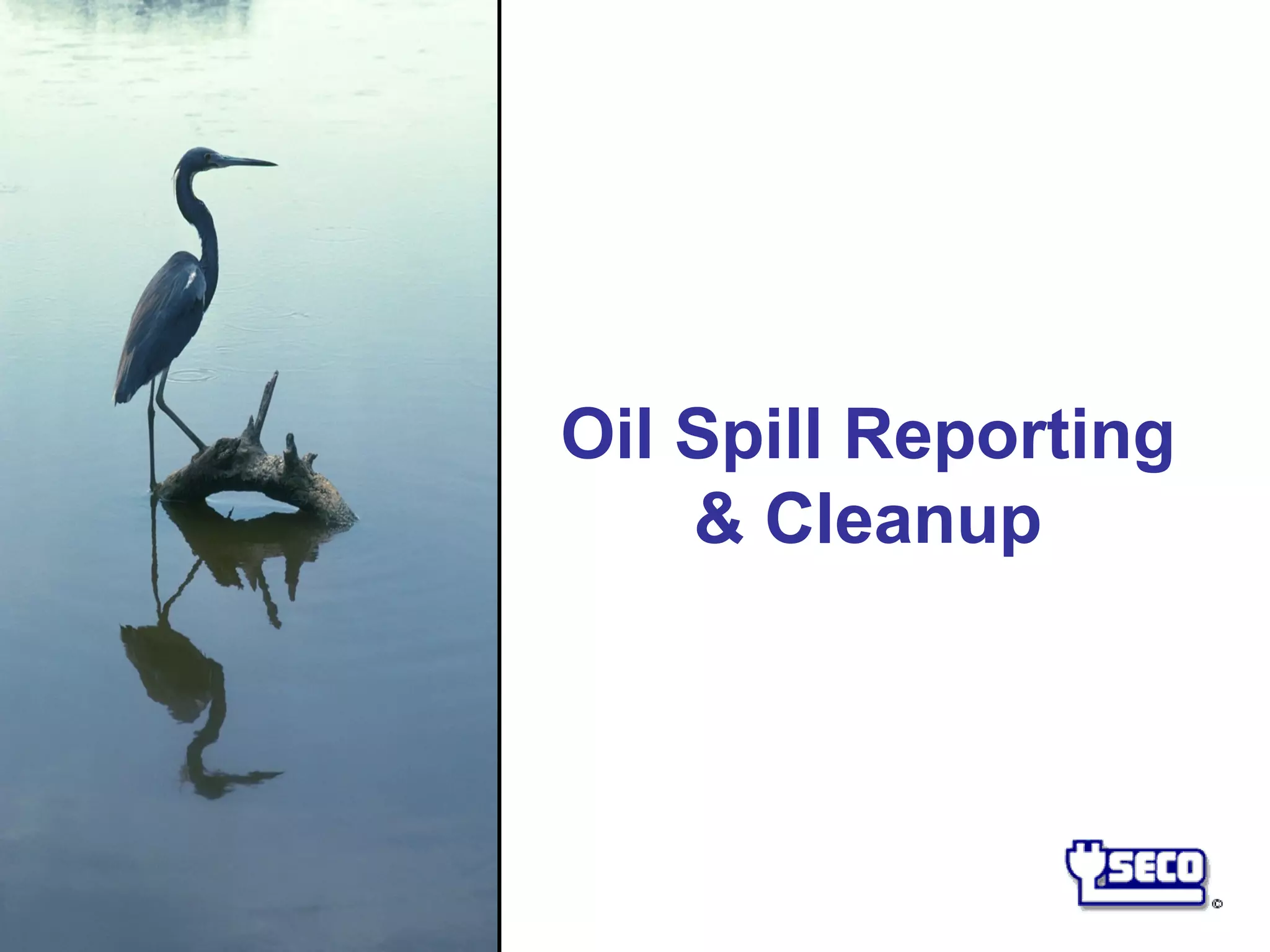 Oil spill reporting & cleanup | PPT