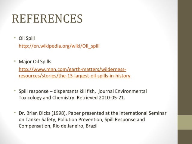 Oil spills prevention | PPT