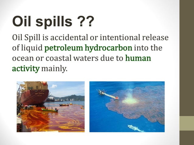 Oil spills prevention | PPT