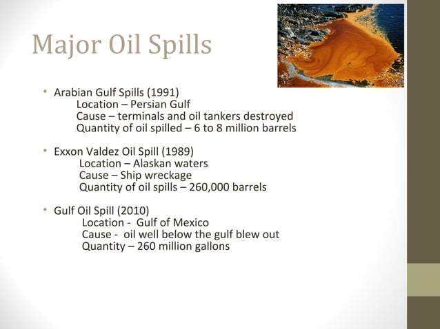 Oil spills prevention | PPT