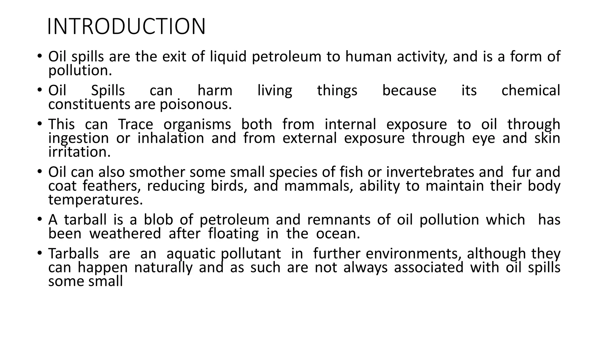 Oil spills | PPT