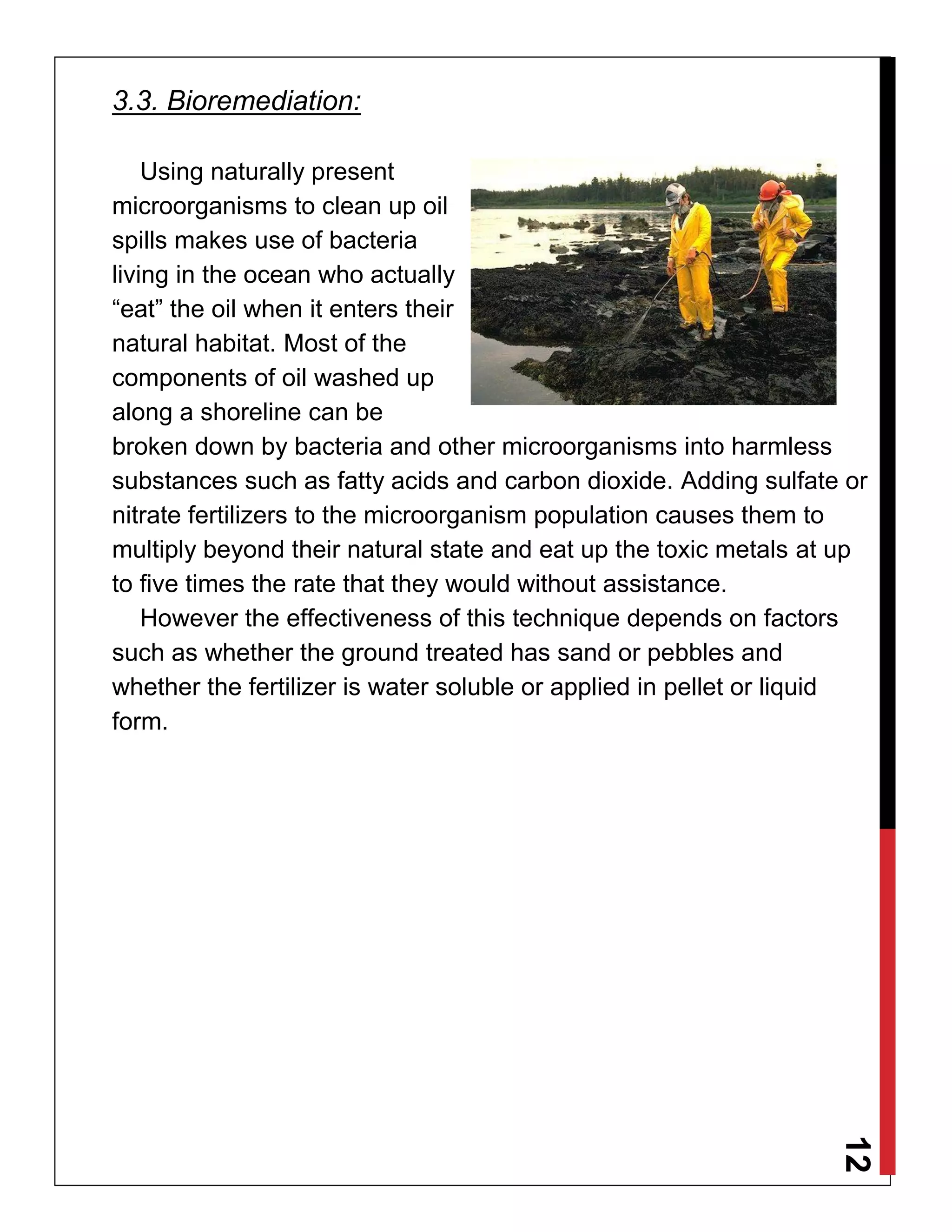 Oil spills and its environemental impact | PDF