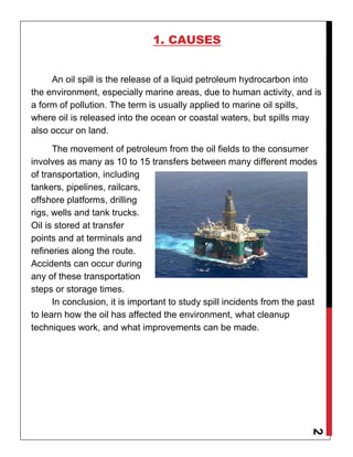 Oil spills and its environemental impact | PDF