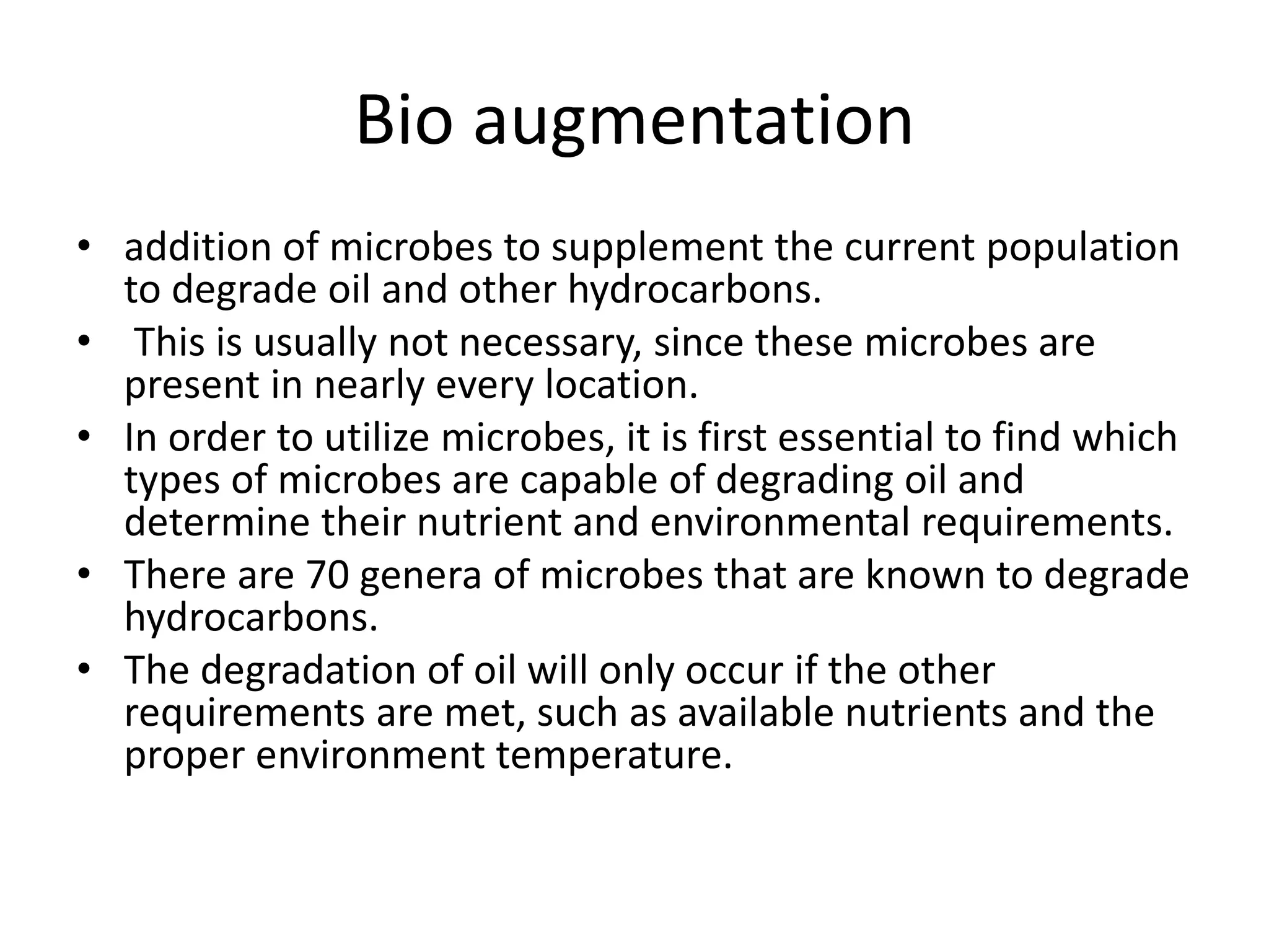 bioremediation of oil spills | PPTX