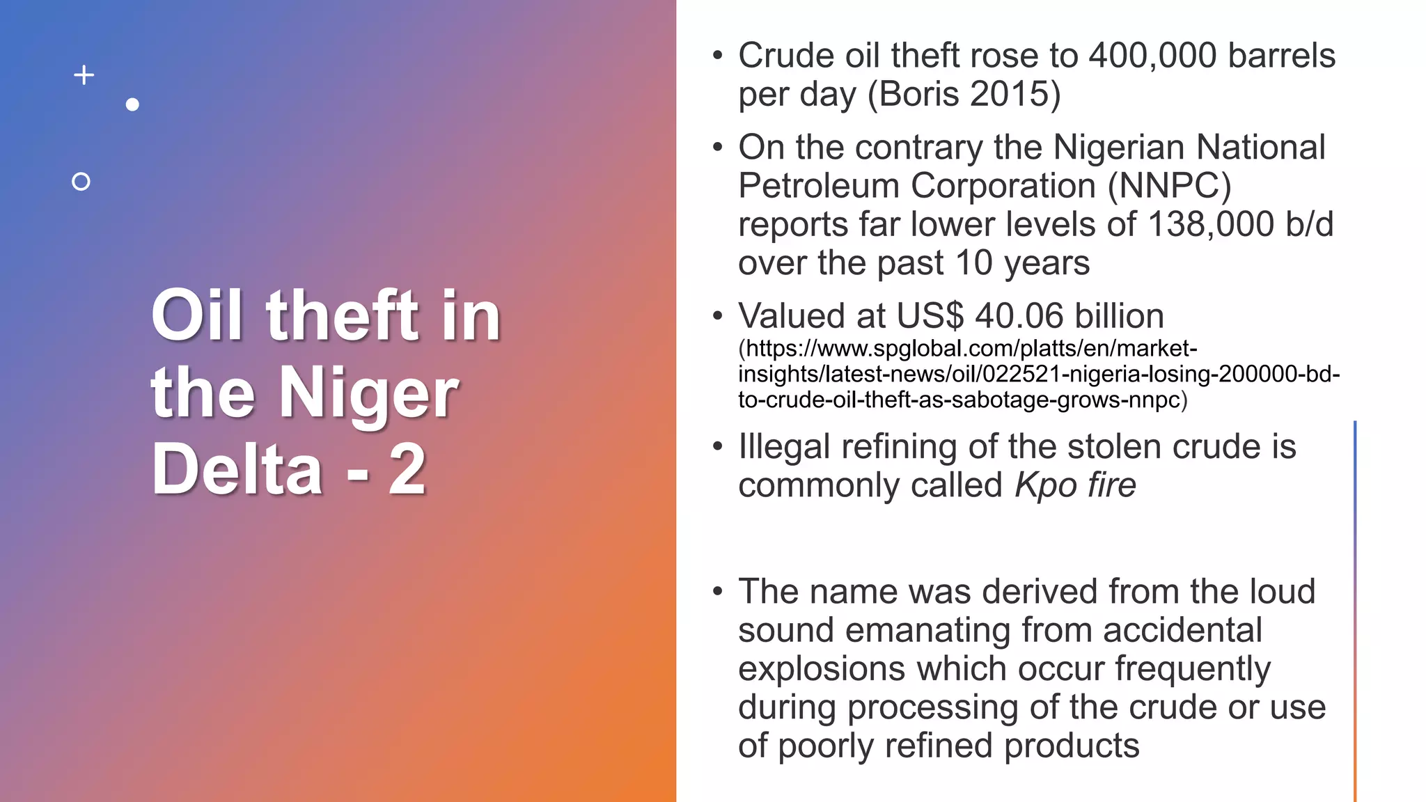 Oil theft and marine pollution in the Niger Delta: causes and potential solutions | PPT