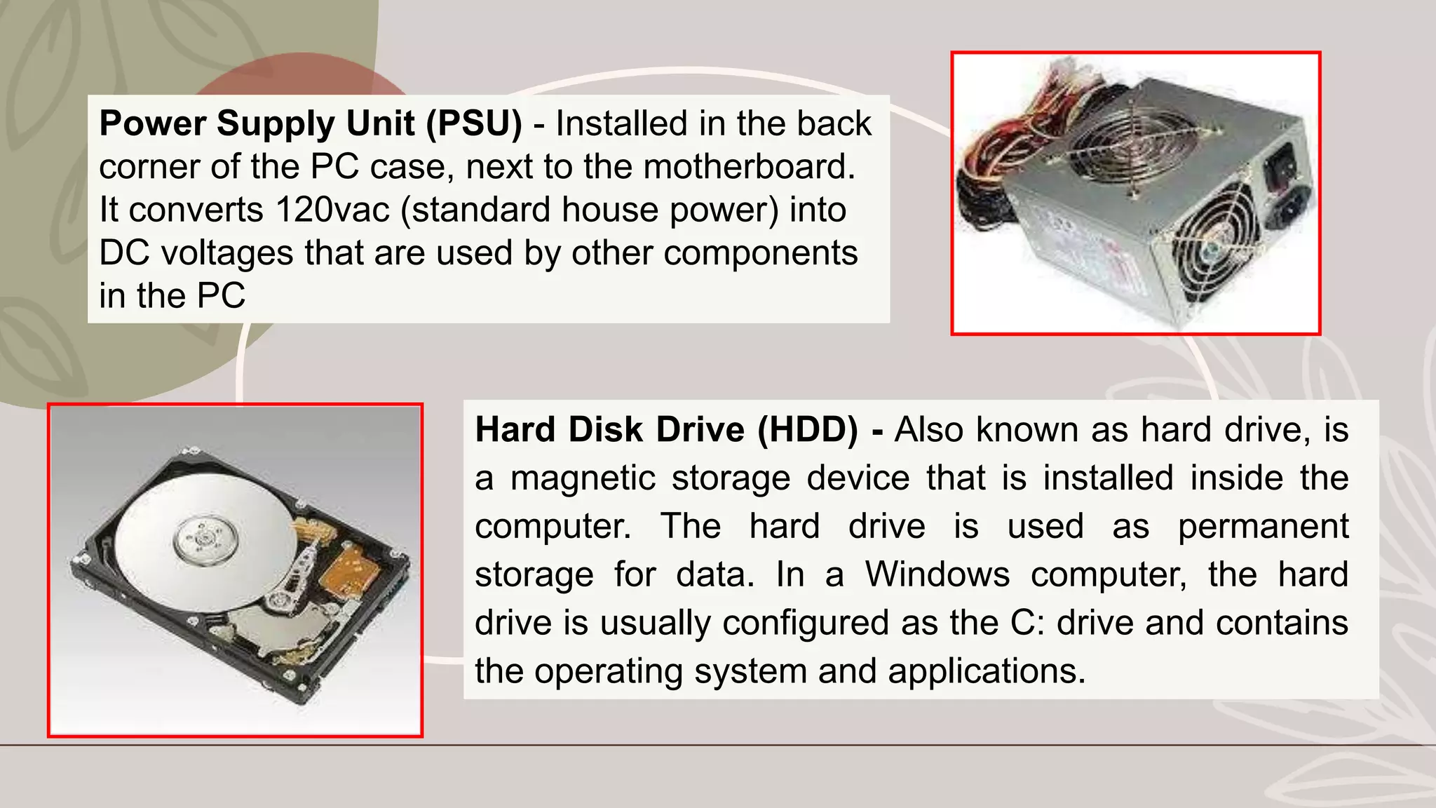 Major_Hardware_Components_of_a_Computer_System.pptx | Data Storage and ...