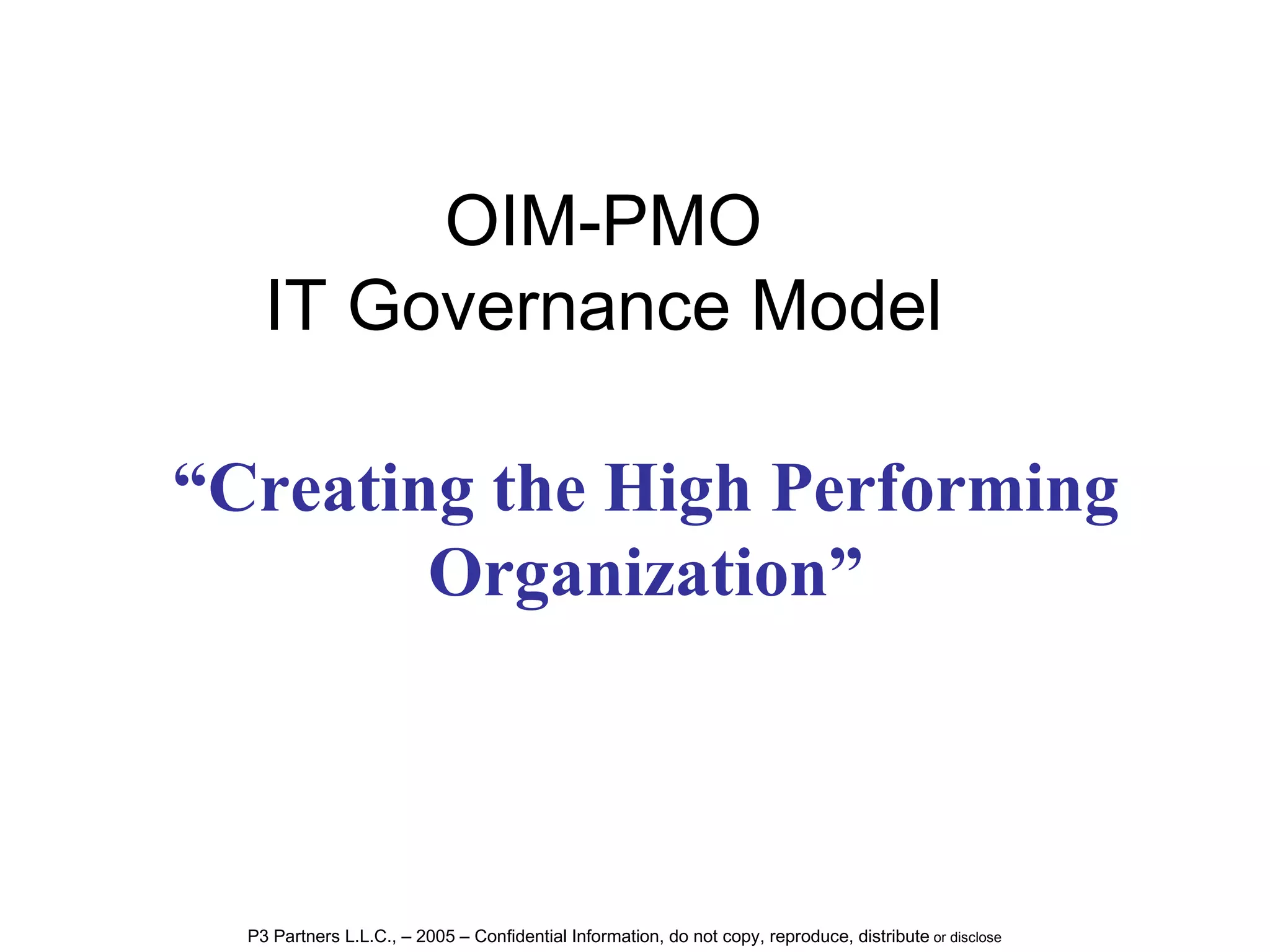 Oim Pmo It Governance Structure Cox | PPT