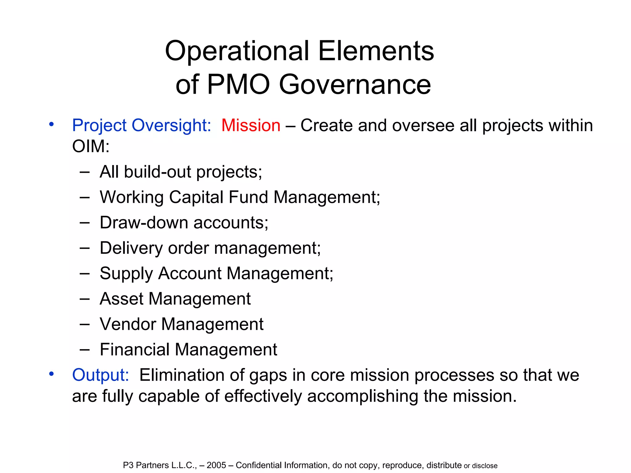 Oim Pmo It Governance Structure Cox | PPT