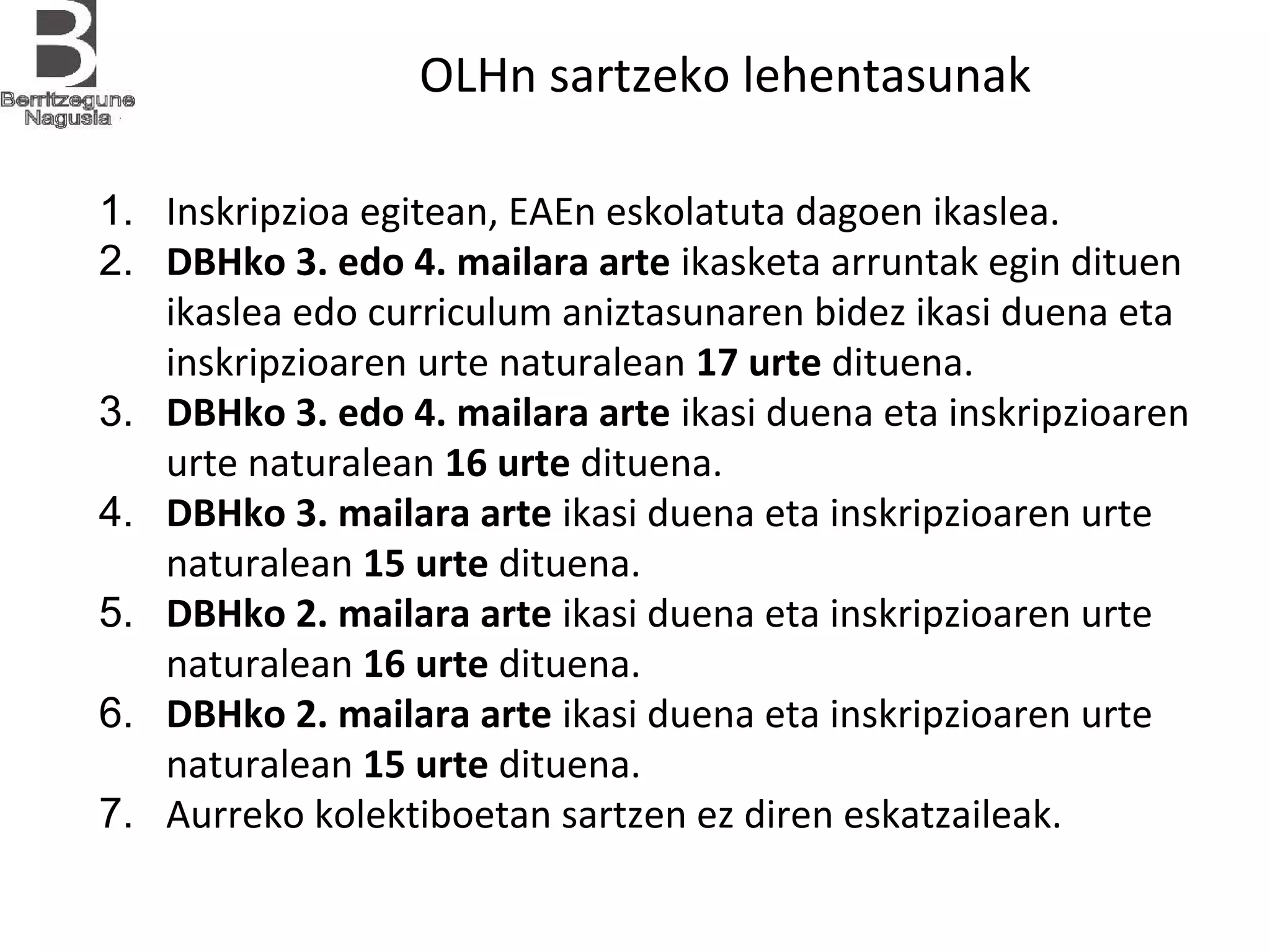 Oinarrizko lanbide heziketa olh | PDF