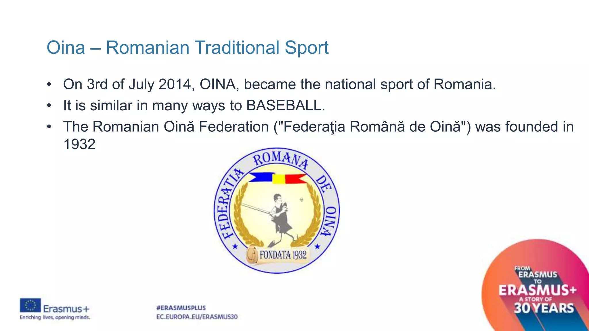 Oina-traditional romanian sport | PPTX