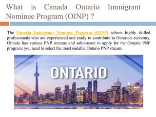 What is the score required for Ontario PNP? - Aptech Visa | PPT