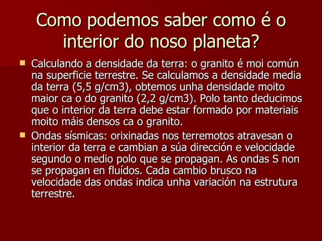 O interior da terra | PPT