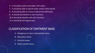OINTMENT.pptx D. Pharm 1st Year (Pharmaceutics) | PPTX
