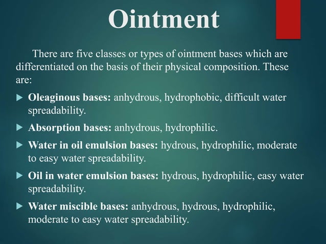 Ointment and cream by Anik | PPTX | Skin and Dermatology | Diseases and ...