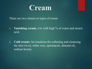 Ointment and cream by Anik | PPTX
