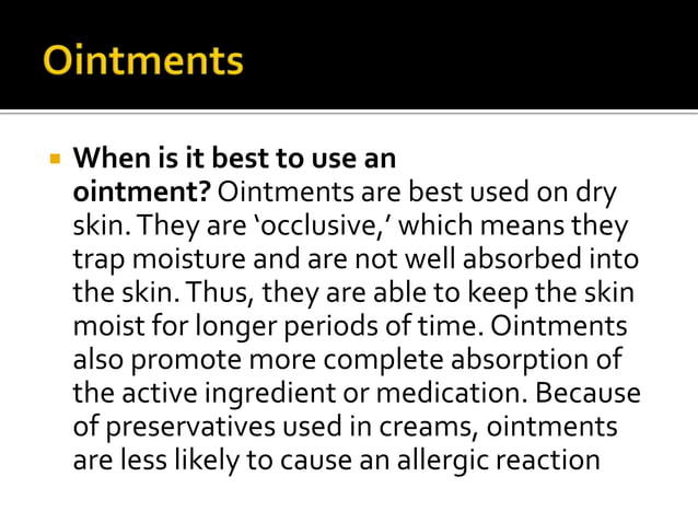 Ointment, creams and lotions | PPTX | Skin Care | Beauty