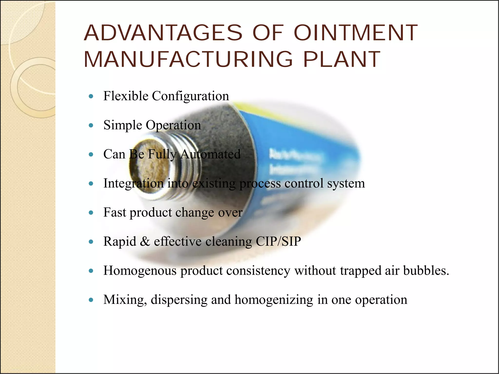 Ointment Toothpaste Cream Manufacturing Plant | PDF