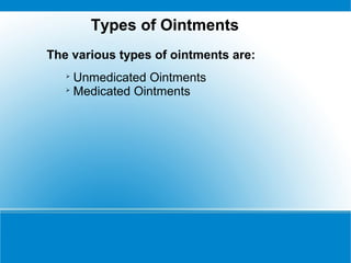 Features of Ointment Manufacturing Plants | PPT