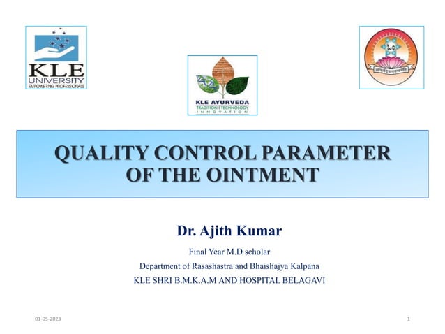 Ointment Parameter By Dr Ajith Kumar Ppt