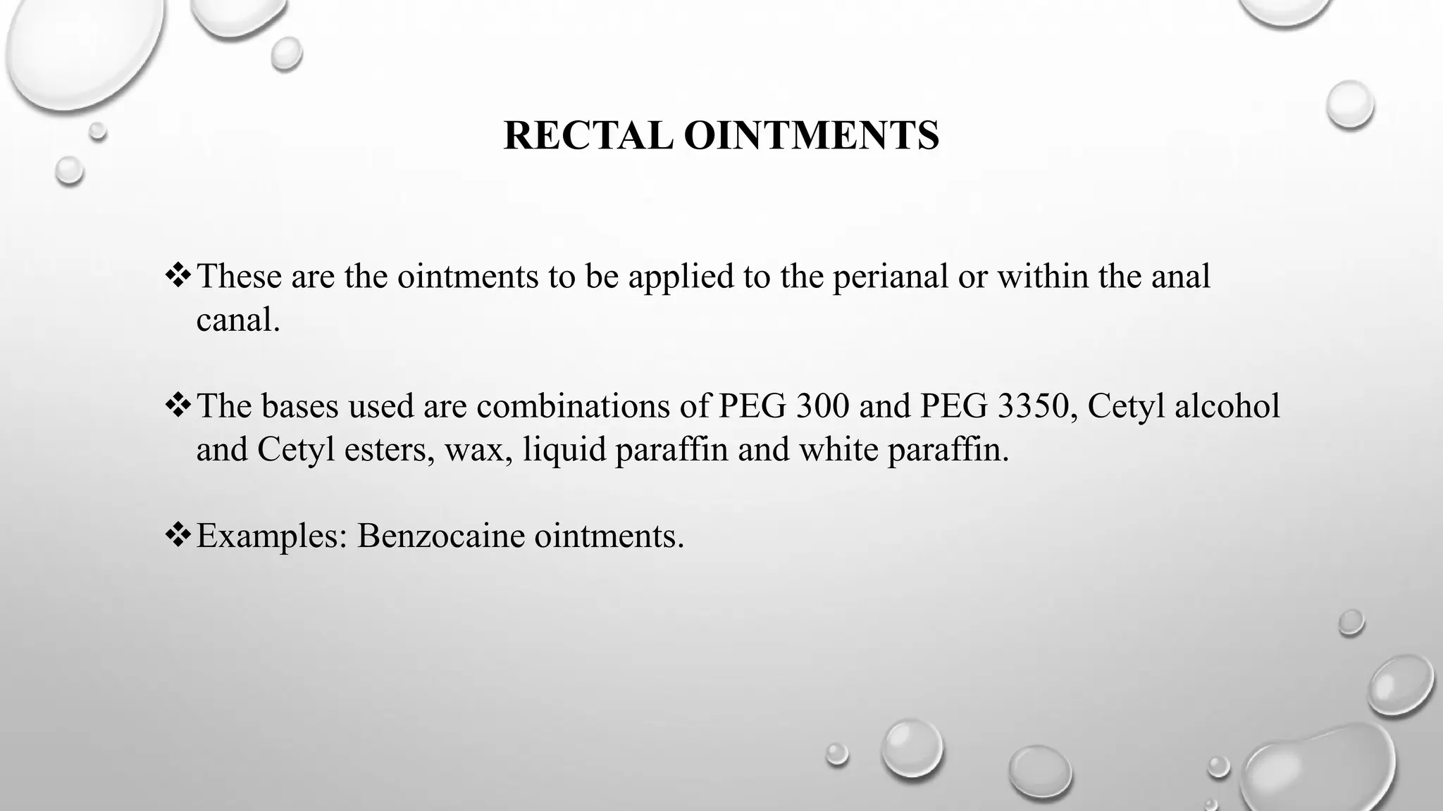 Ointments, types of ointments, ointment base, classification of ...