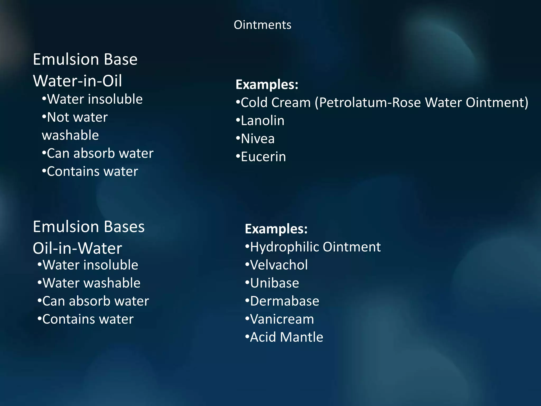 Ointments, creams, and gels dds ppt pjt | PPTX