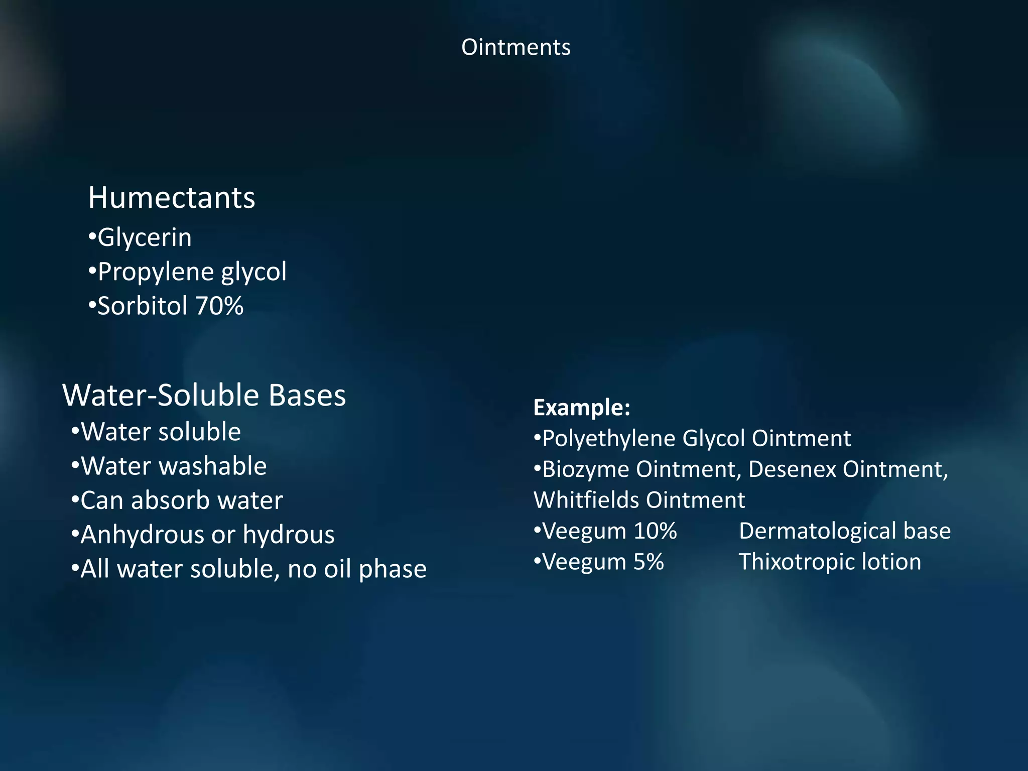 Ointments, creams, and gels dds ppt pjt | PPTX