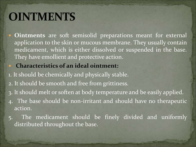OINTMENTS, CREAMS, PASTE AND GELS.ppt