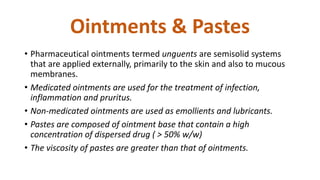 Ointments & pastes | PPT