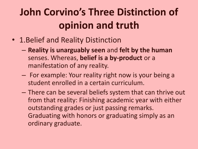 Opinion vs. Truth | PPTX