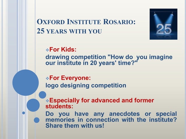 OIR anniversary | PPTX