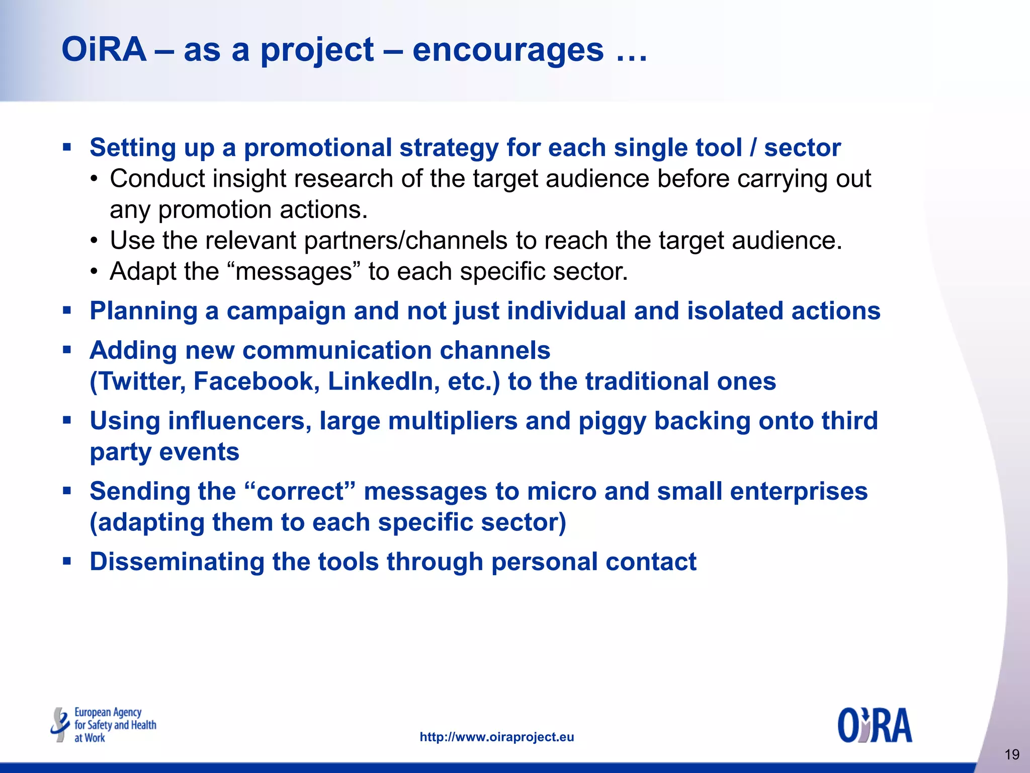 OiRA - Online interactive Risk Assessment - an overview of the project ...