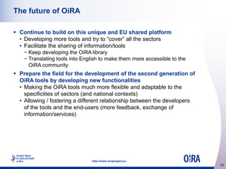 OiRA - Online interactive Risk Assessment - an overview of the project ...