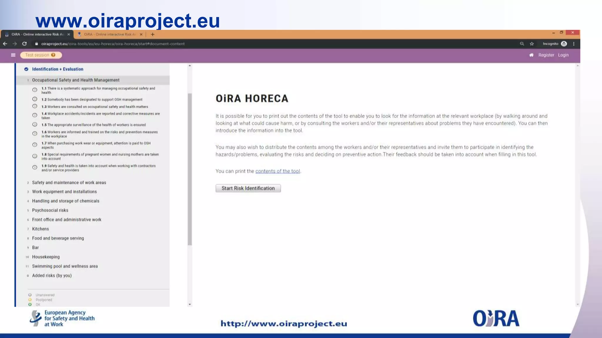 OiRA online and interactive risk assessment | PPT