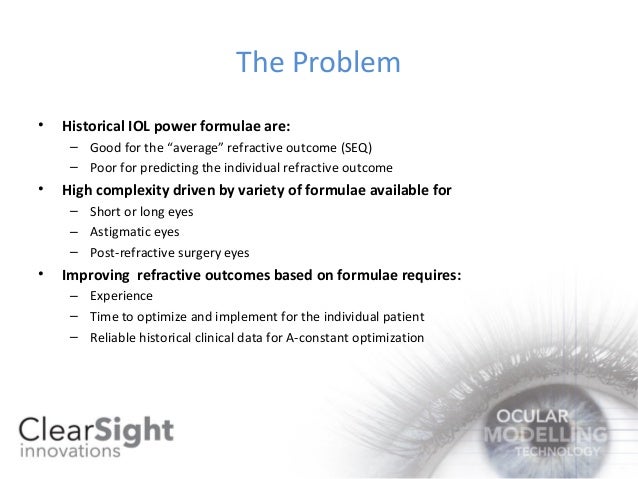 High Performance IOL Power Calculation…. at the push of a button