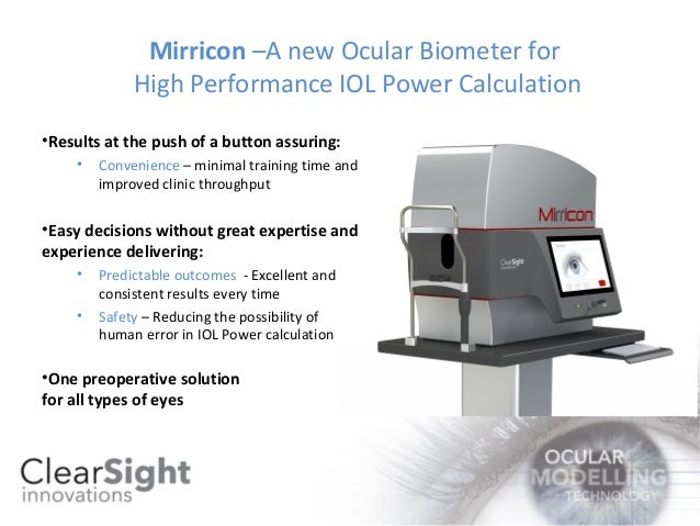 High Performance IOL Power Calculation…. at the push of a button
