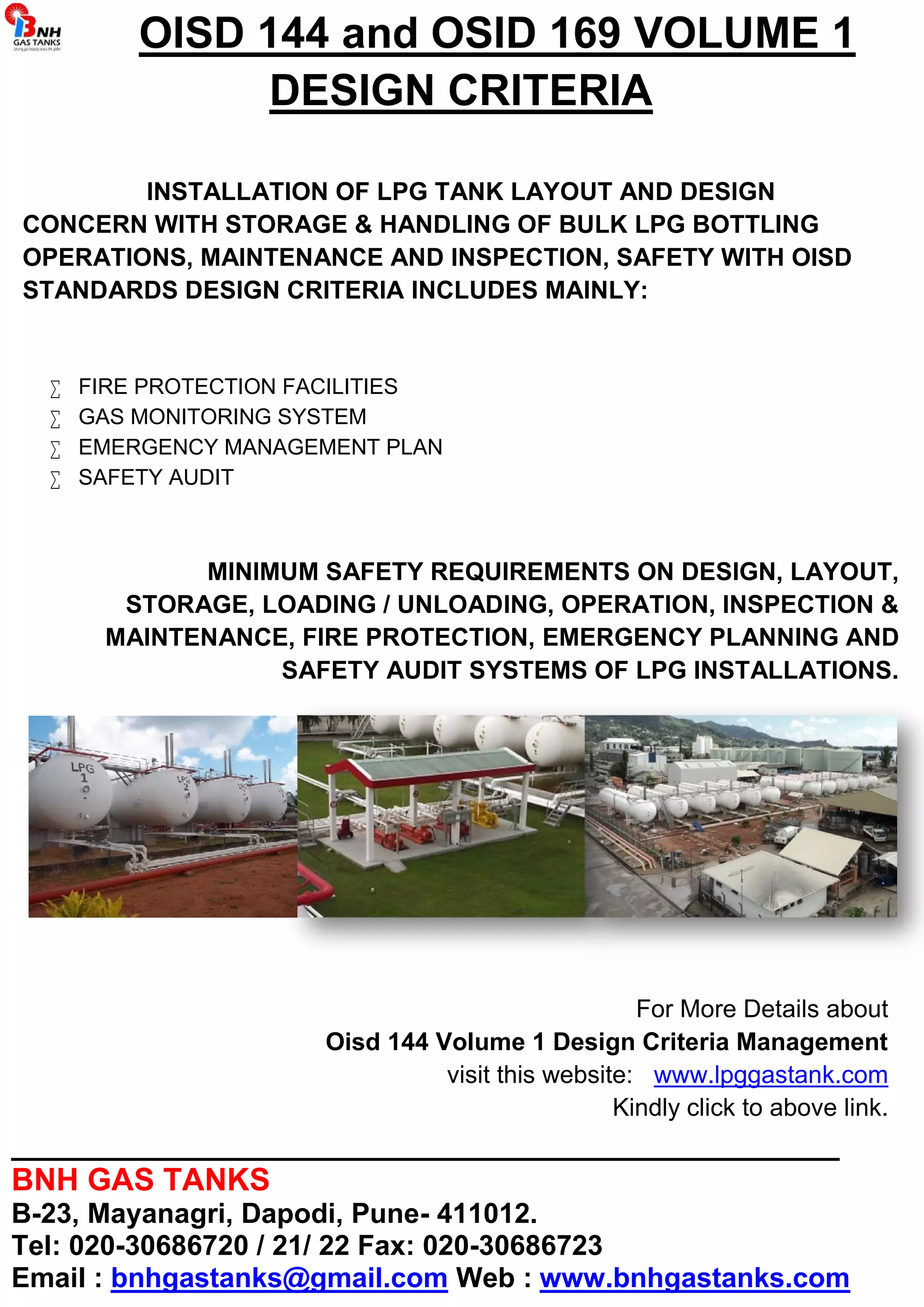 OISD 144 And OISD 169 Volume 1 Design Criteria | PDF